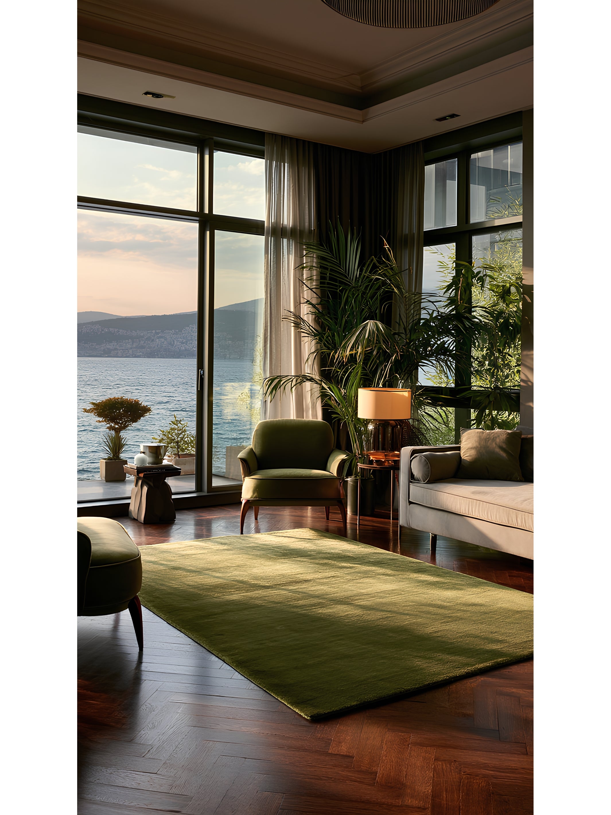 Queen Series 100% Natural Viscose Shiny Modern Handmade Living Room Ca | Carpetdocia